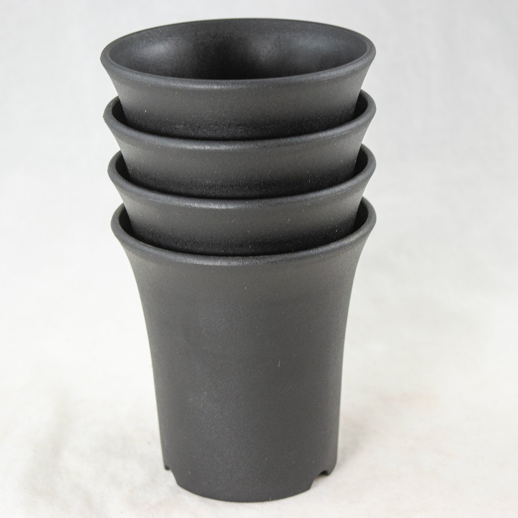 Japanese Black Plastic Cascade Pot - 2.75"/3.5"/4"/4.75" | Calibonsai Depot