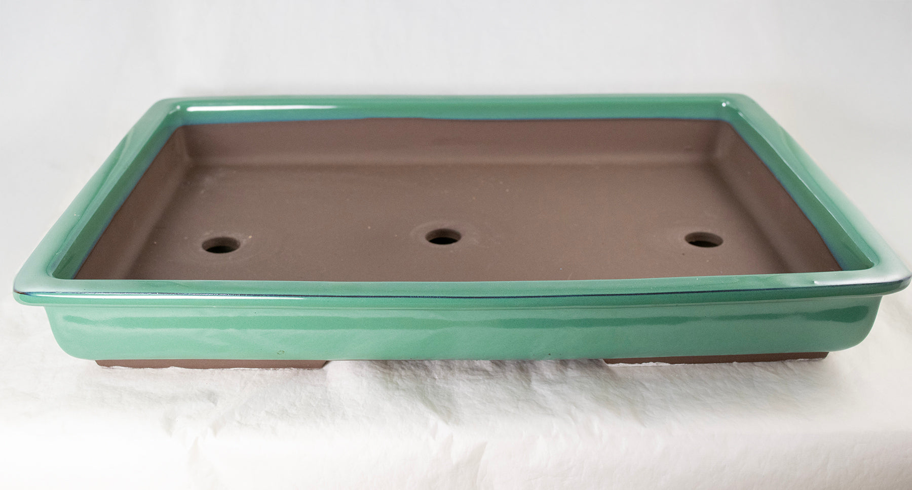 Japanese Yokkaichi Rectangular Slim Forest & Raft Bonsai Pot - 17