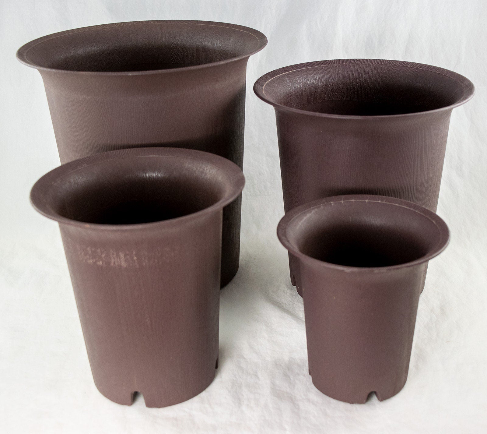 3 Mixed Round Cascade Plastic Pot - 6.5" + 7.75" | Calibonsai Depot